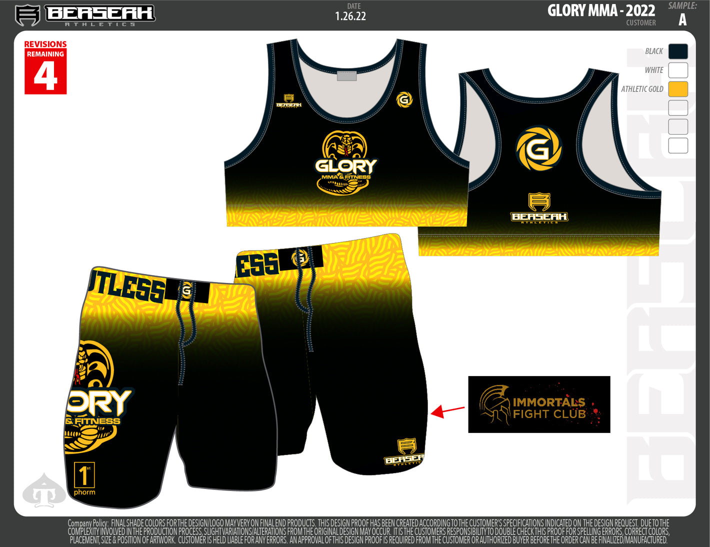 MMA Finished Products – Berserk Athletics