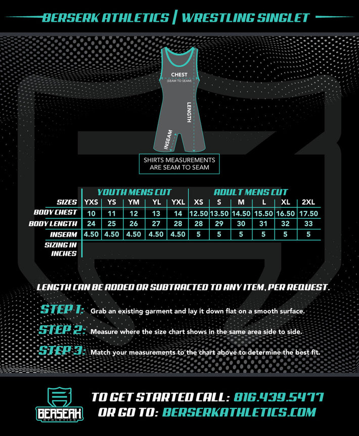 Wrestling Size Charts – Berserk Athletics